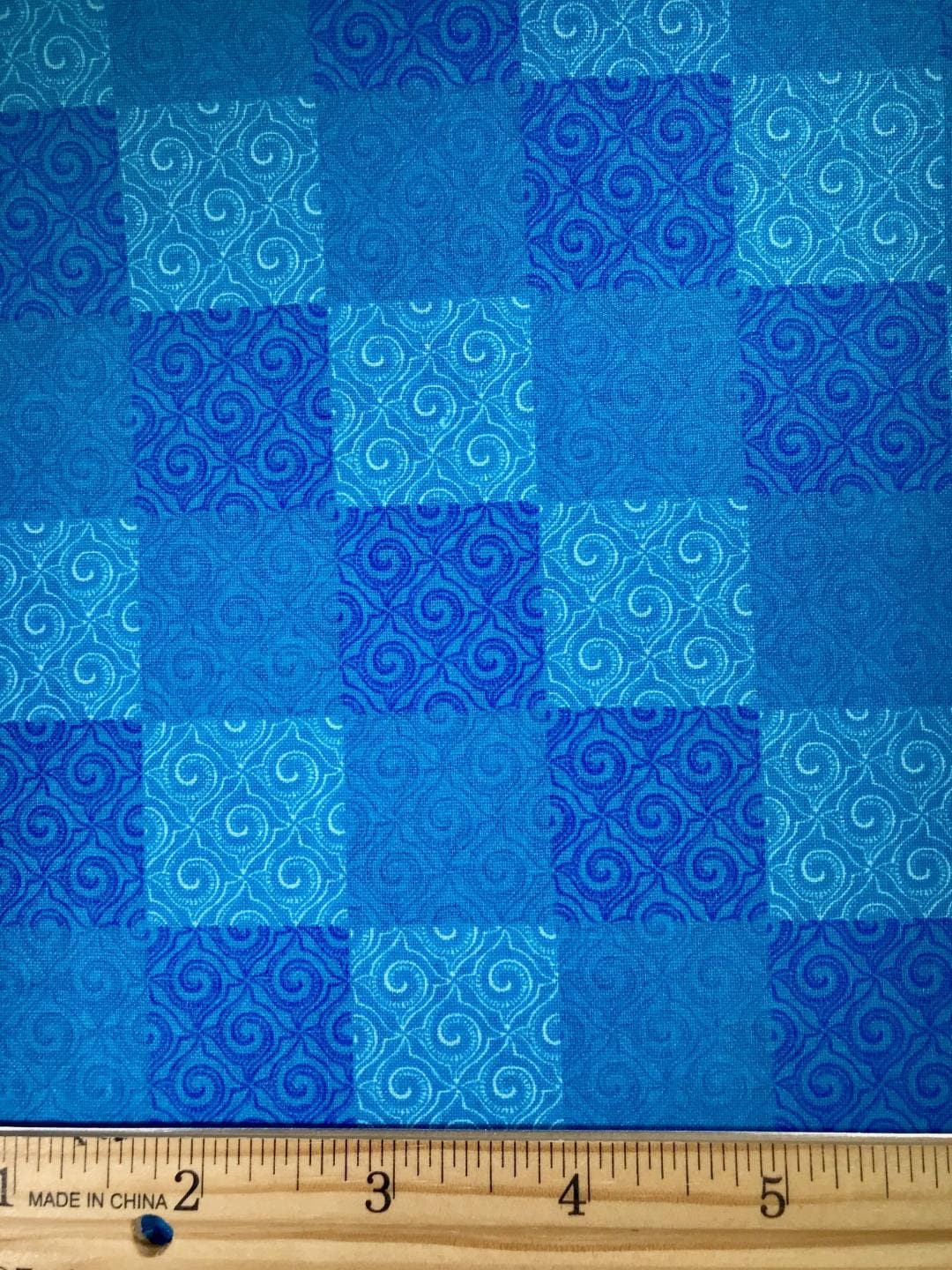 Blue Checkerboard Fabric Quilting Cotton Fabric Choose - Etsy
