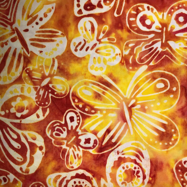 Yellow Batik Fabric - Brown Batik Fabric - Michael Miller Fabrics ...