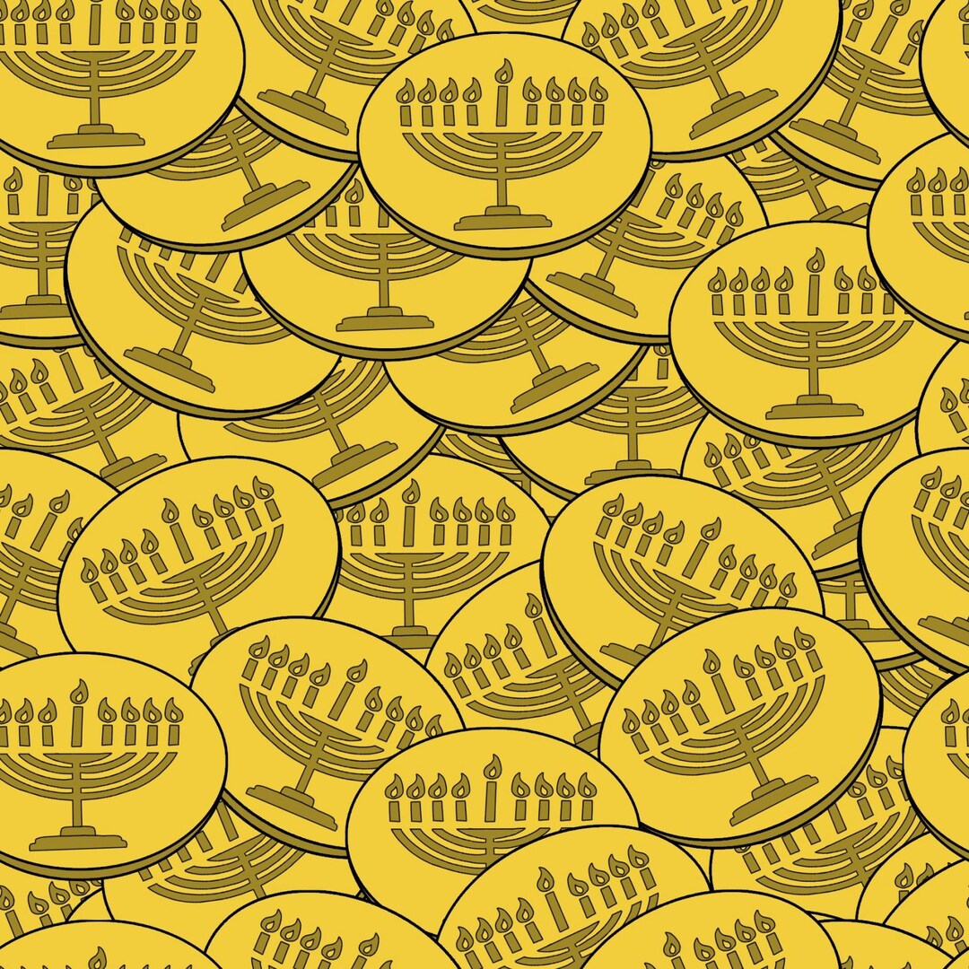 Menorah Fabric - Henry Glass Fabrics - Festival of Lights - 9573-44 ...