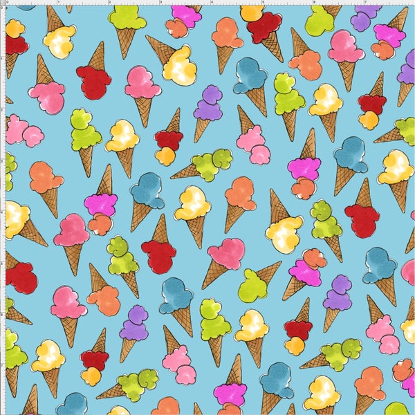 Ice Cream Fabric - Etsy