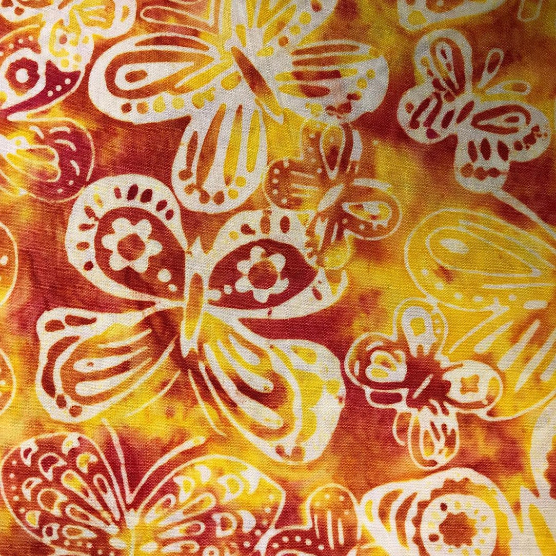 Yellow Batik Fabric Brown Batik Fabric Michael Miller - Etsy