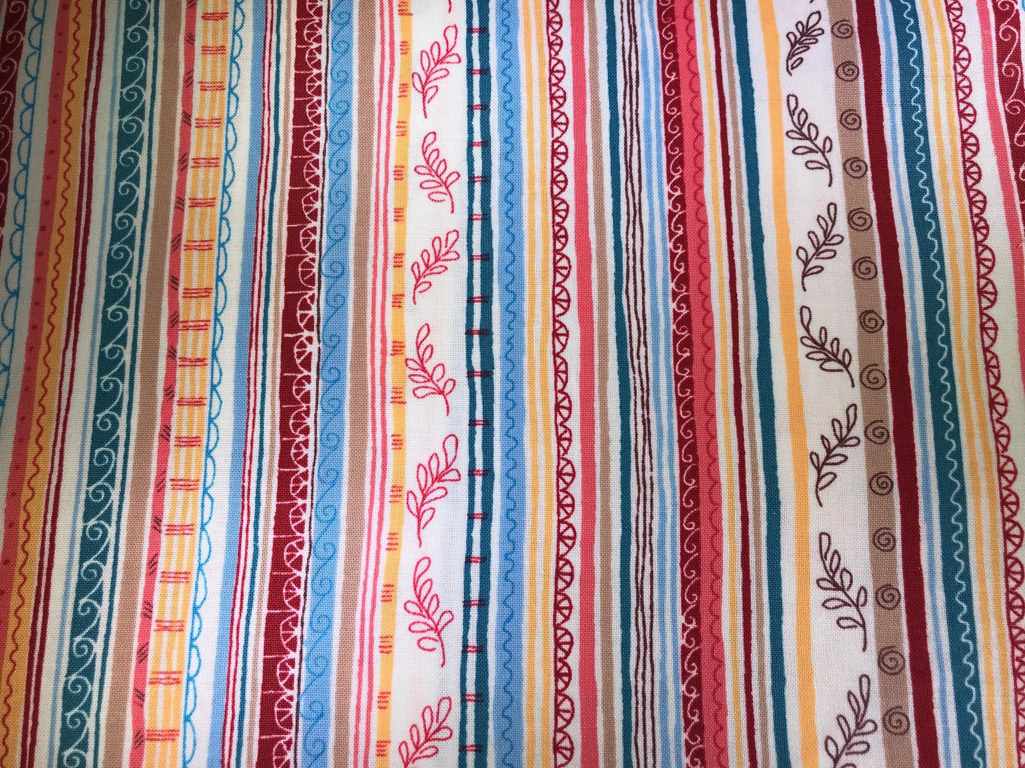 Line Fabric - Multi Color Fabric - Christine Graf for Quilting ...