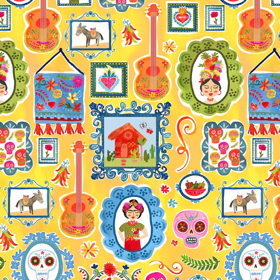 Mexican Theme Fabric - Casita - Michael Miller Fabrics - Quilting ...