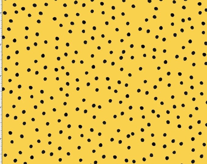 Dinky Dots Yellow and Black - Loralie Designs - Quilting Cotton Fabric ...