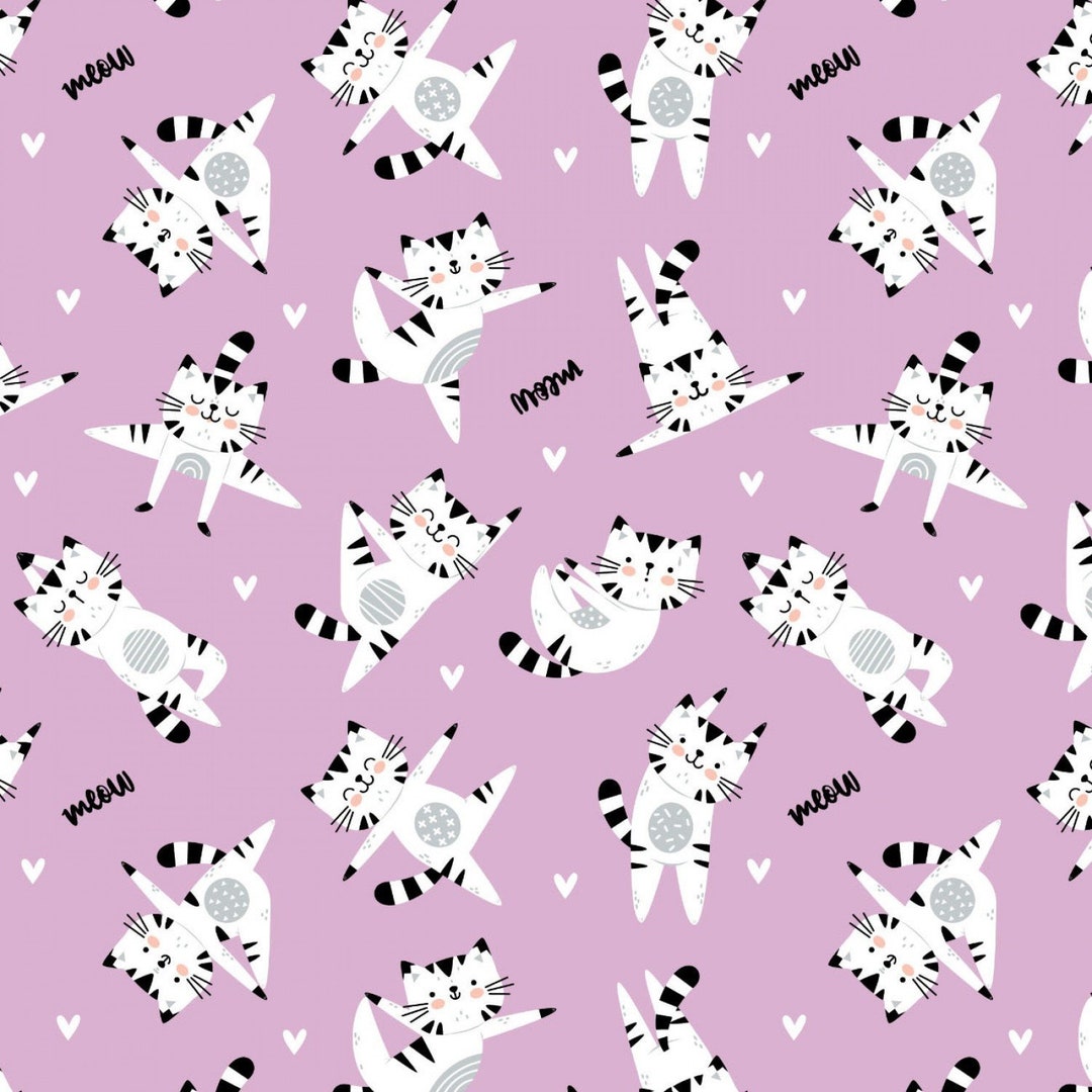 Purple Meow Around- Having Fun Collection - Camelot Fabrics - Quilting ...