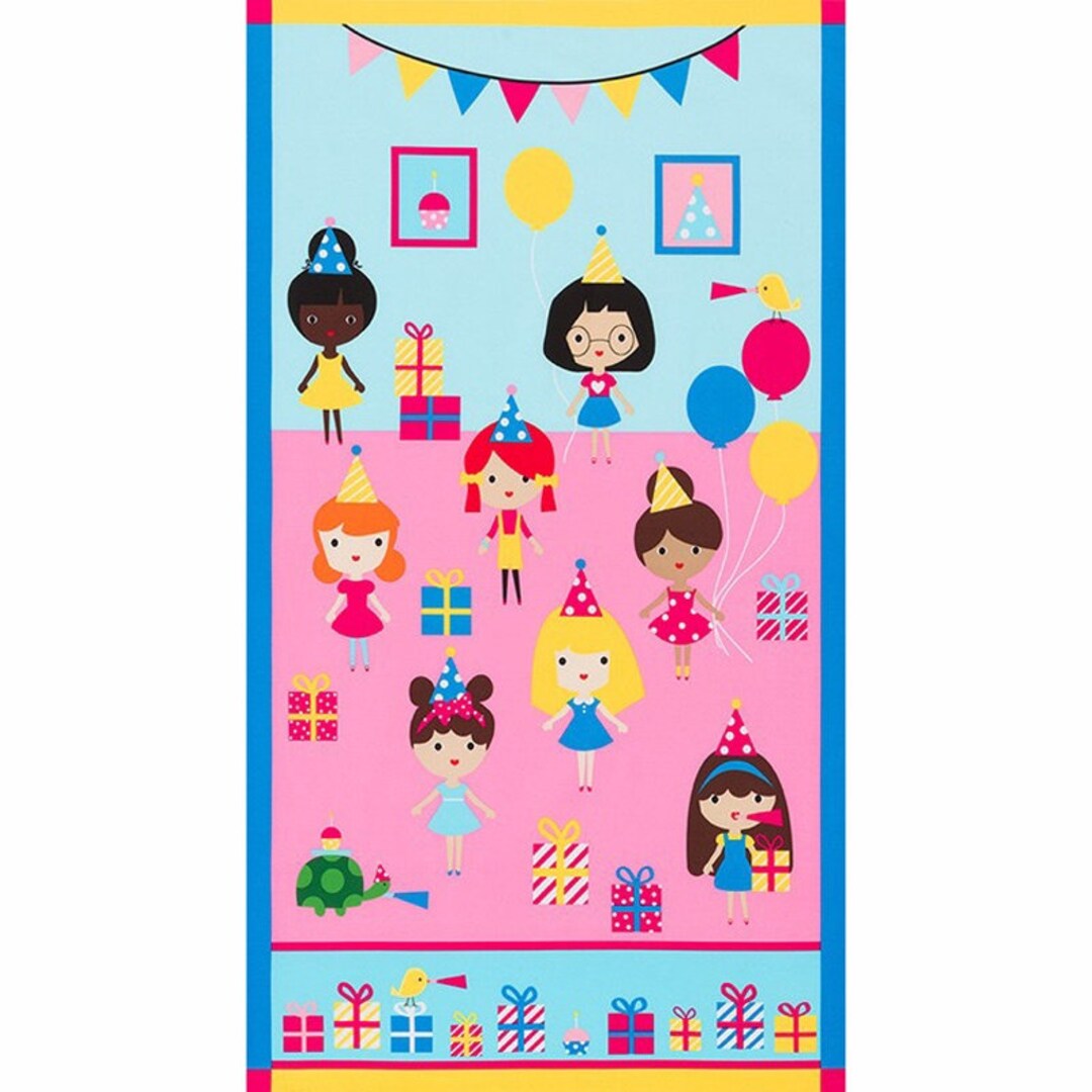 Girl Friends Panel - Robert Kaufman Fabrics -birthday Fabric Panel ...