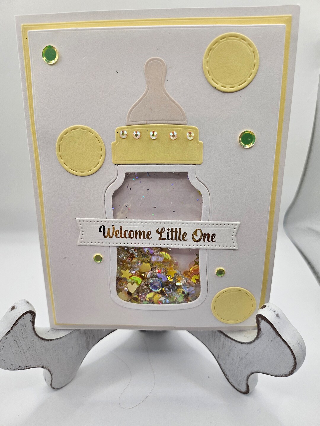 Baby / Baby Shower Shaker Card - Etsy