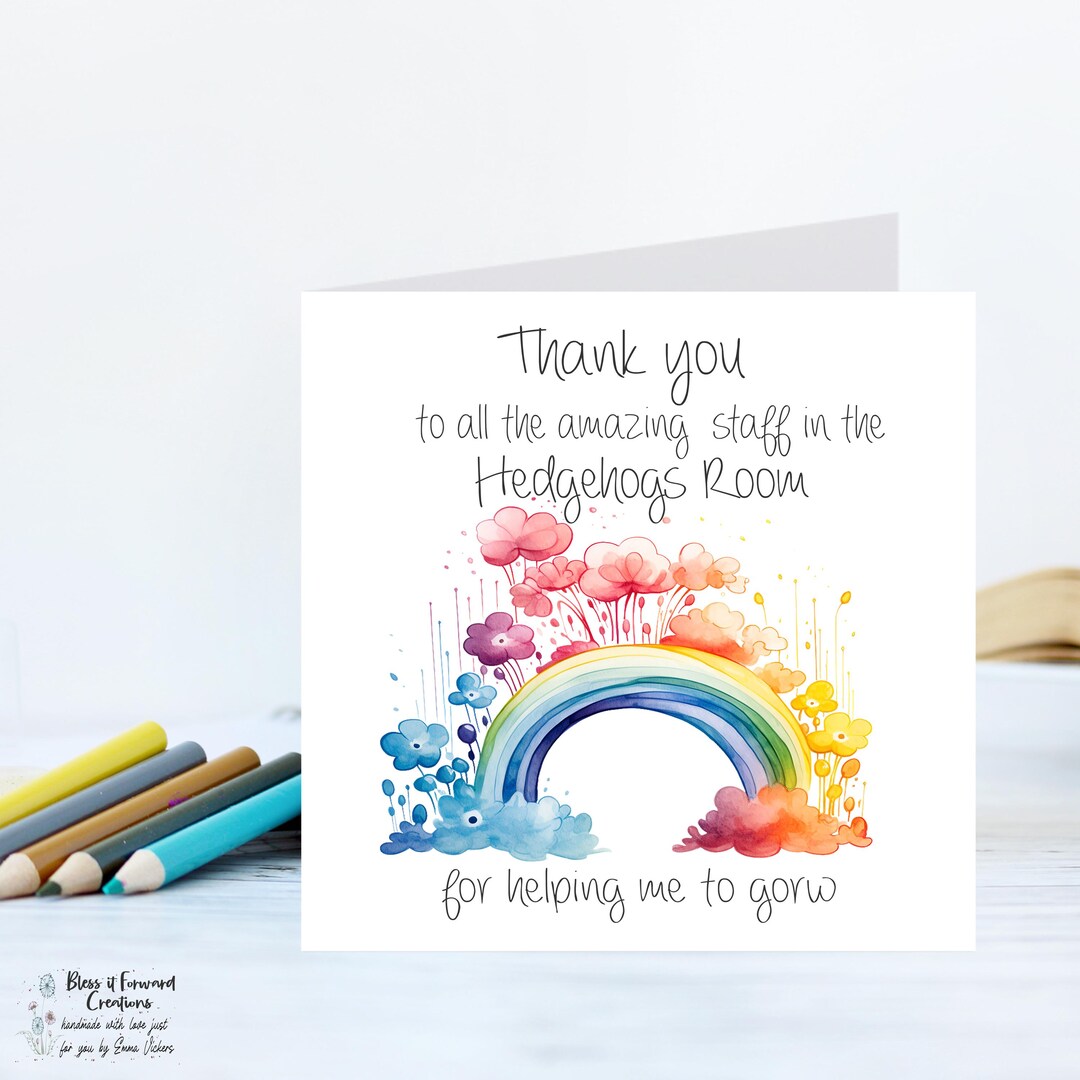 Thank You for Helping Me Grow - Personalised Thank You Card, Teacher ...