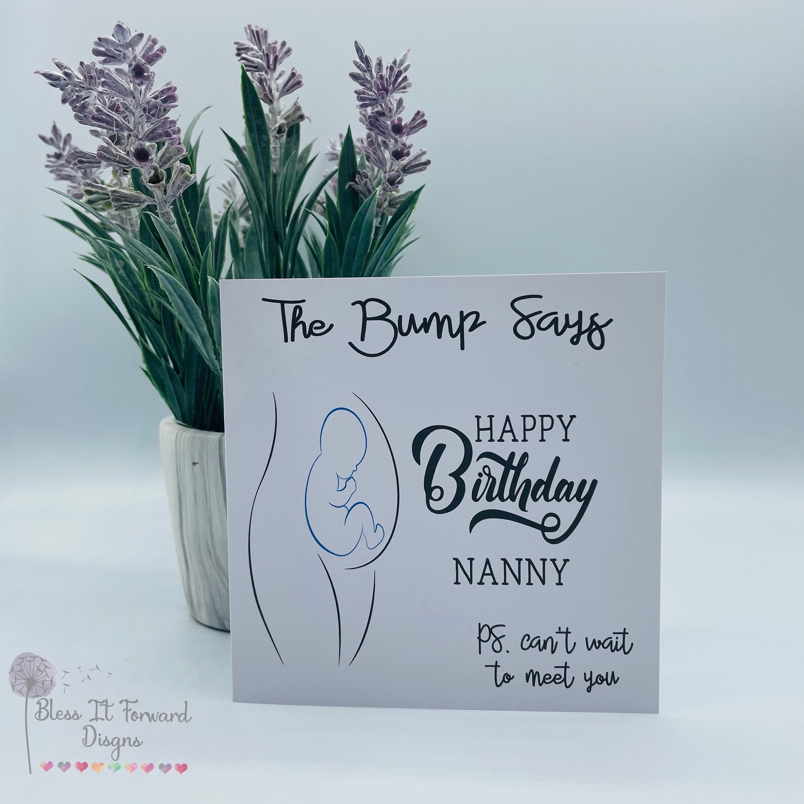 The Bump Says happy Birthday Day Mummy Daddy Grandad Nanny to Be Card ...