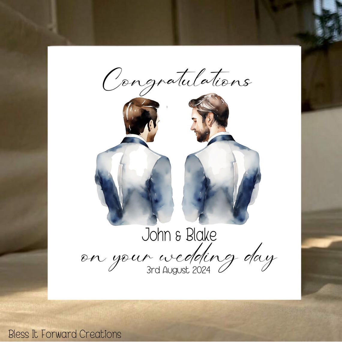 Mr and Mr Wedding Congratulations Card - Etsy