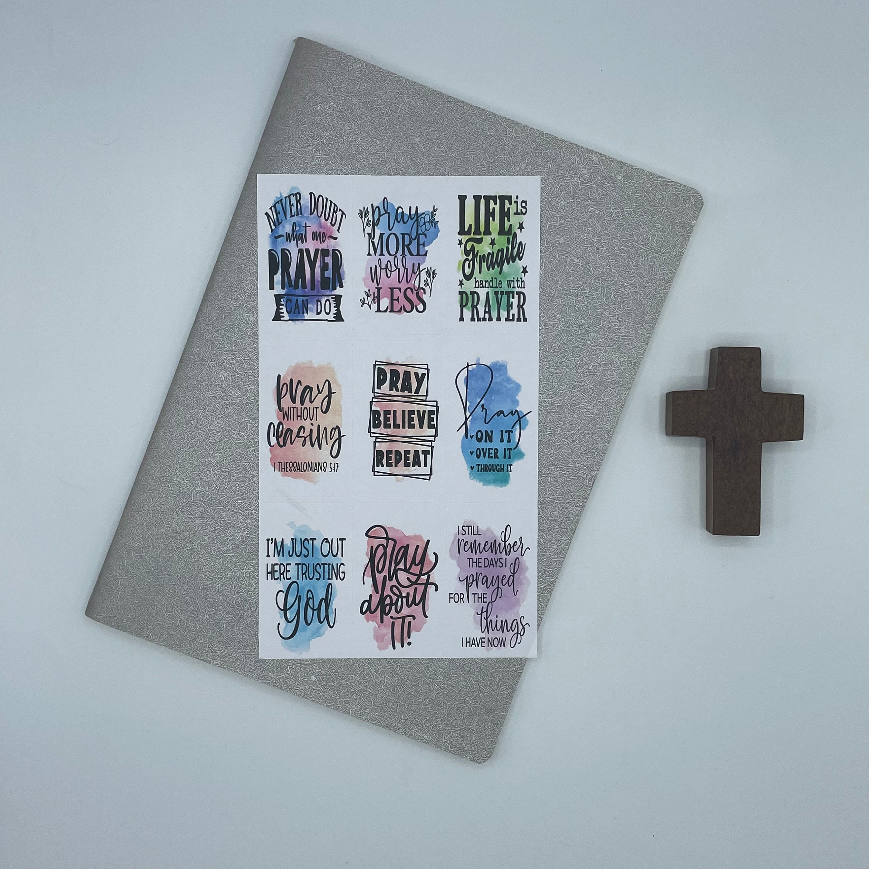 Prayer Themed Bible Journaling Stickers Set Christian Faith Stickers ...