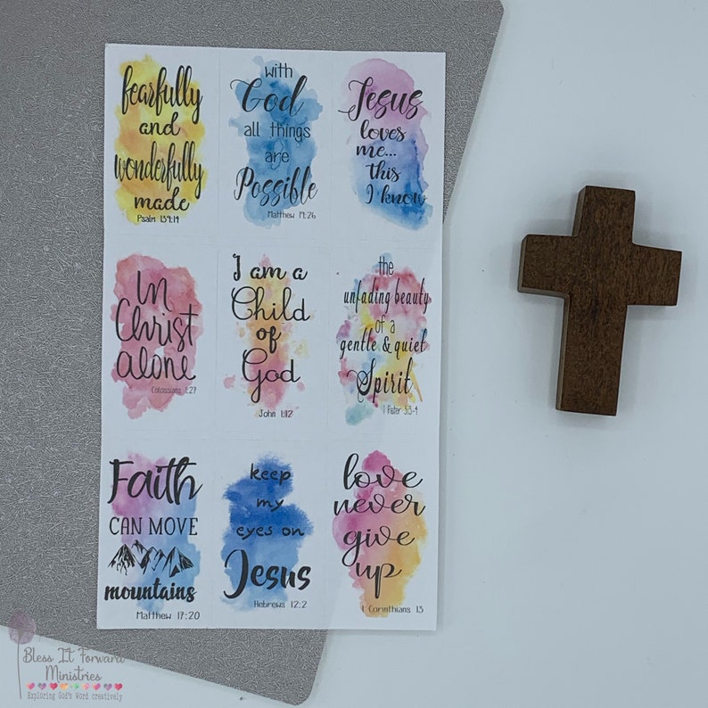 Bible Journaling Stickers Set 3 Christian Faith Stickers Bible Verse ...