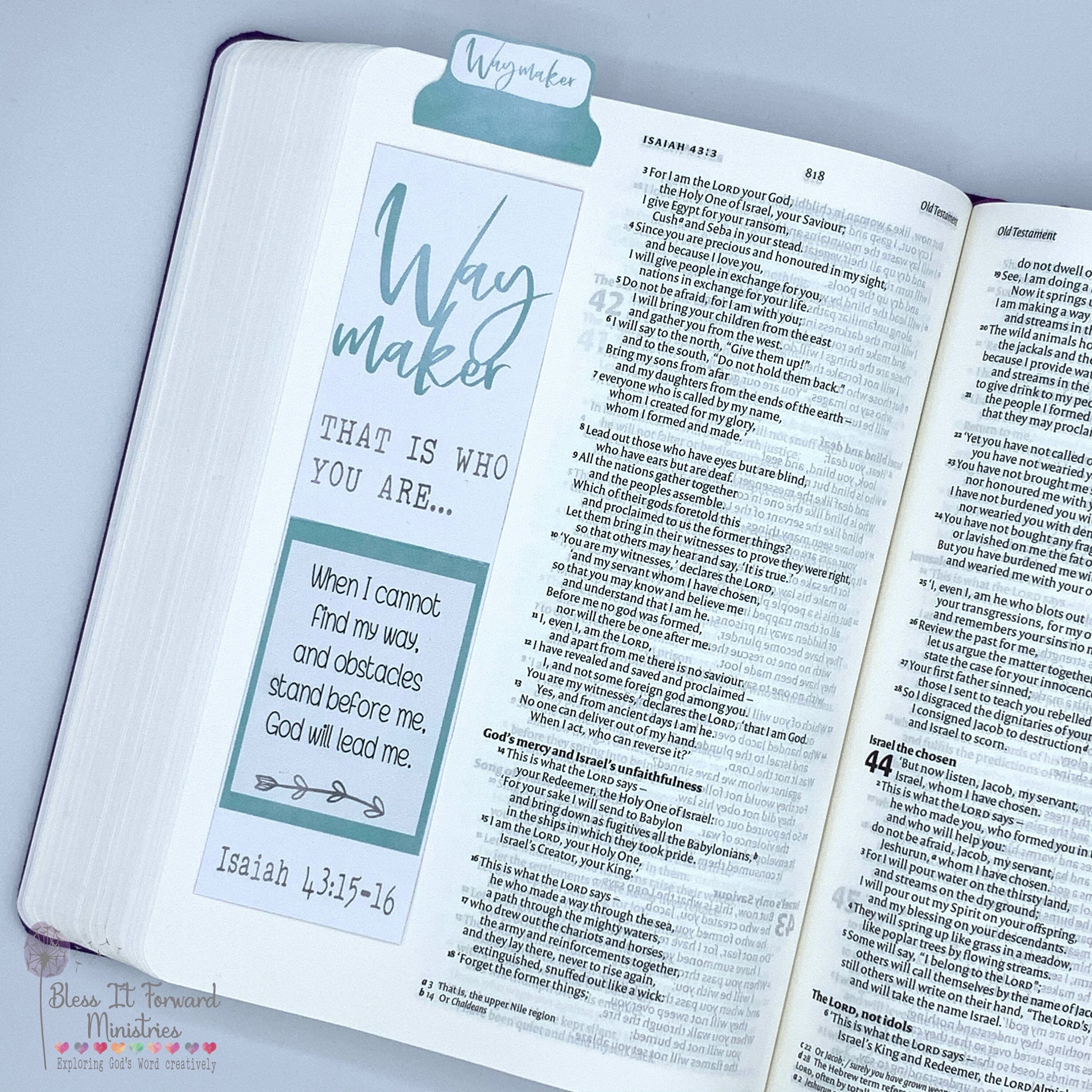 Waymaker Bible Journaling Bookmark Set Christian Faith | Etsy