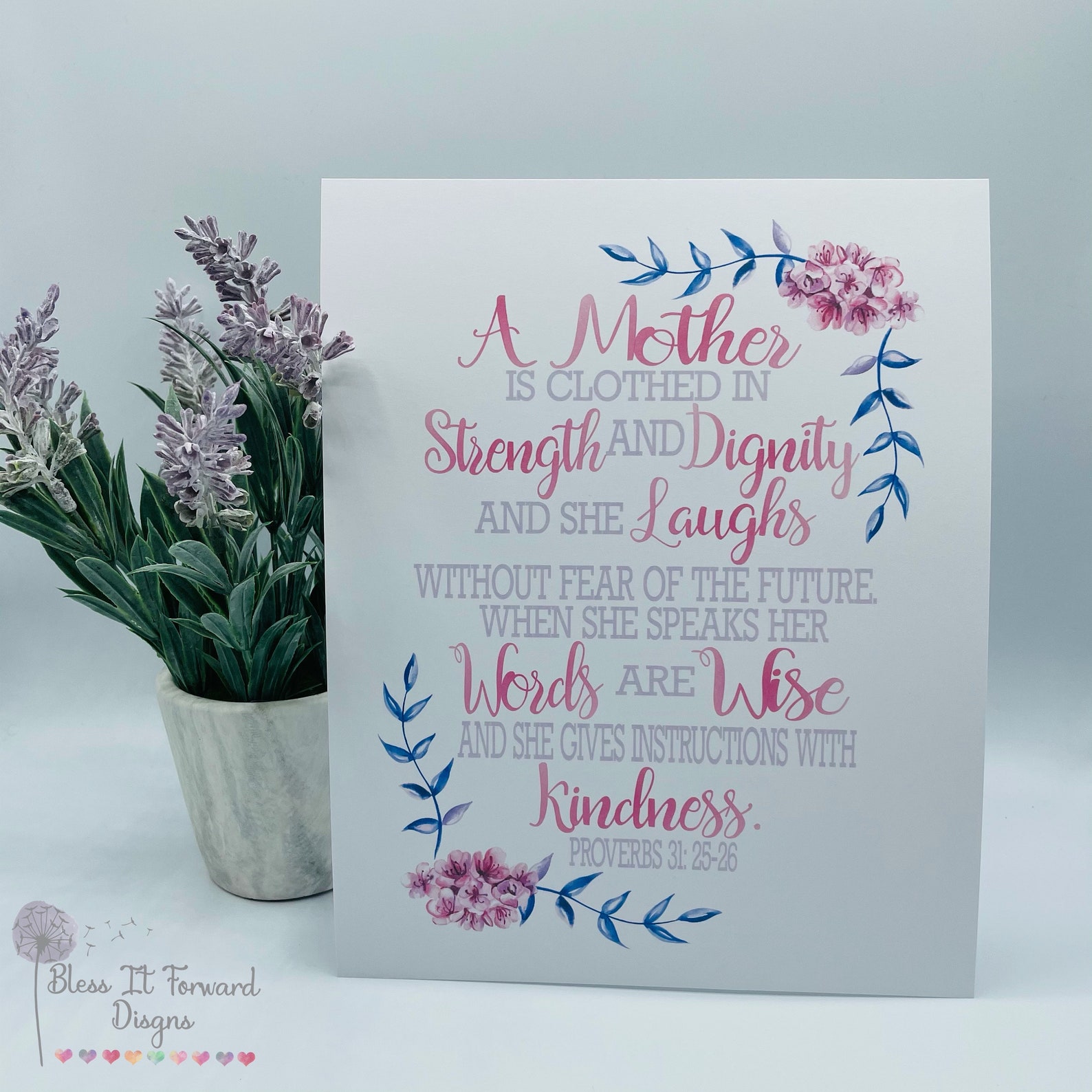 A Mother Is Proverbs 31 25 26 Printed Design Mothers Etsy A Mother Is Proverbs 31 25 26 Printed Design Mothers Etsy