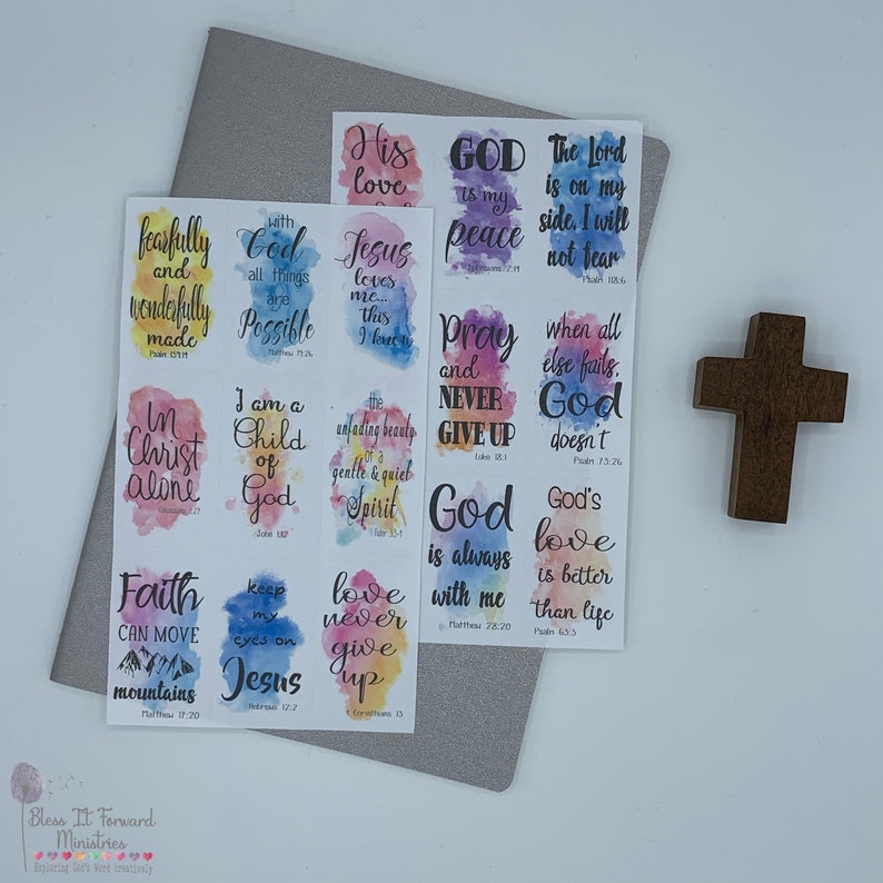 Bible Journaling Stickers Set 3 Christian Faith Stickers Bible Verse ...
