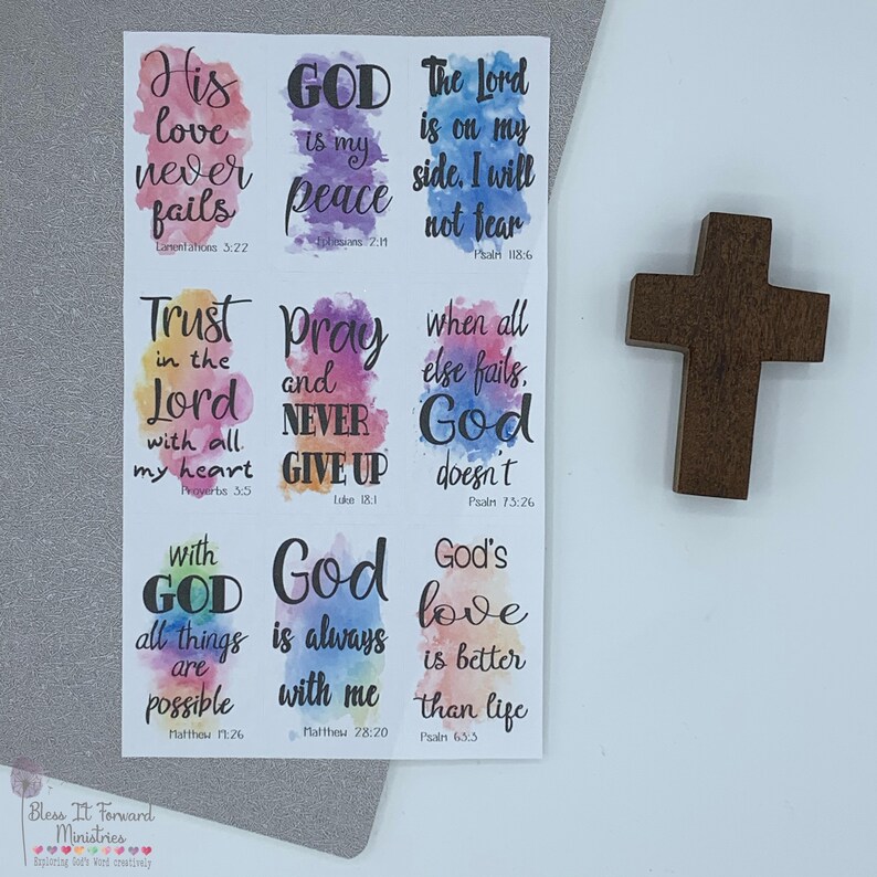 Bible Journaling Stickers Set 3 Christian Faith Stickers Bible Verse ...