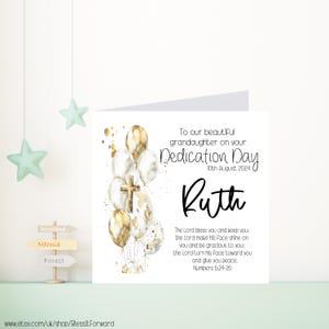 Dedication Card, Personalised Dedication Card, Boy / Girl Dedication ...