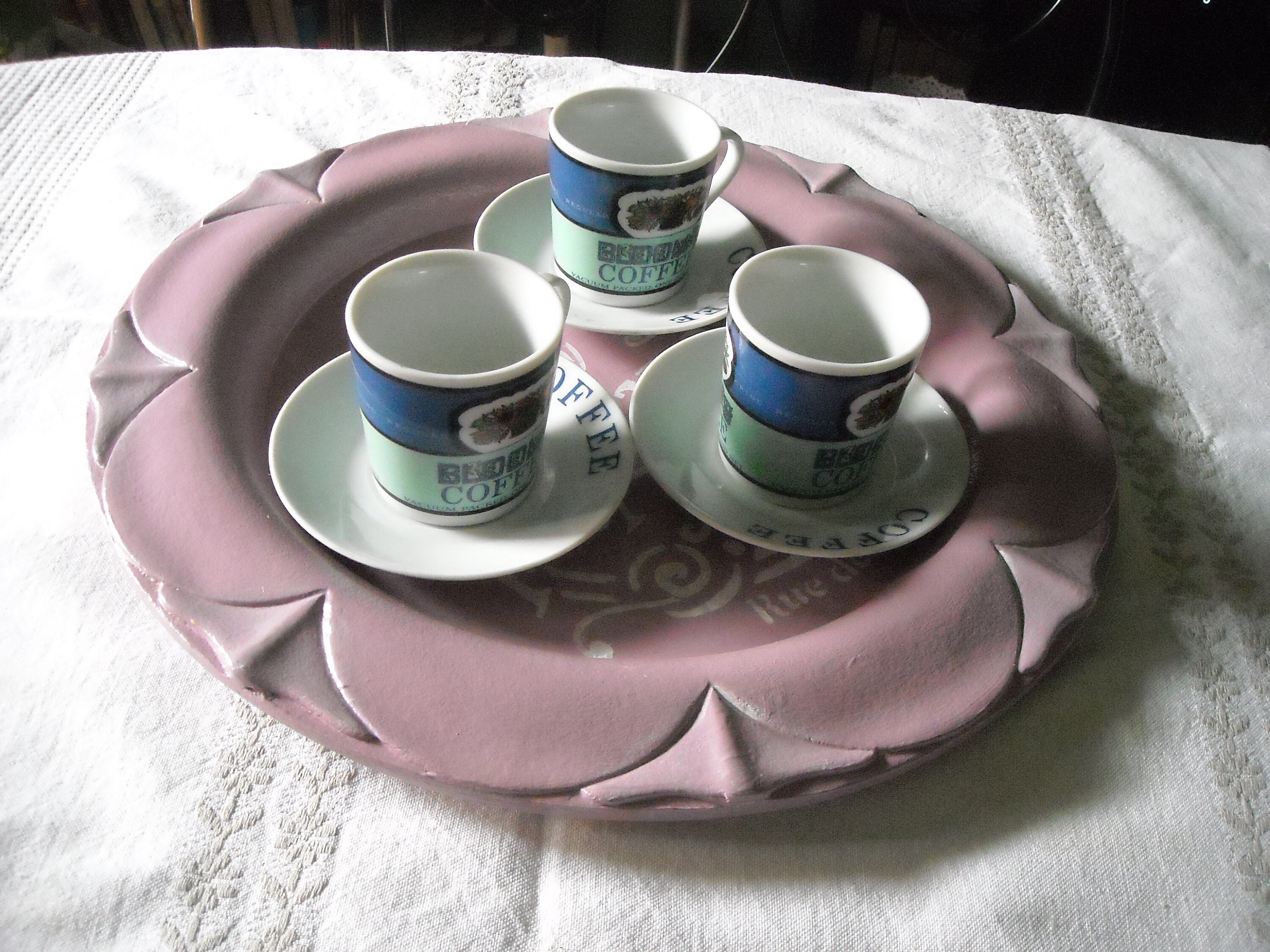 Pink Round Tray Shabby Style - Etsy UK