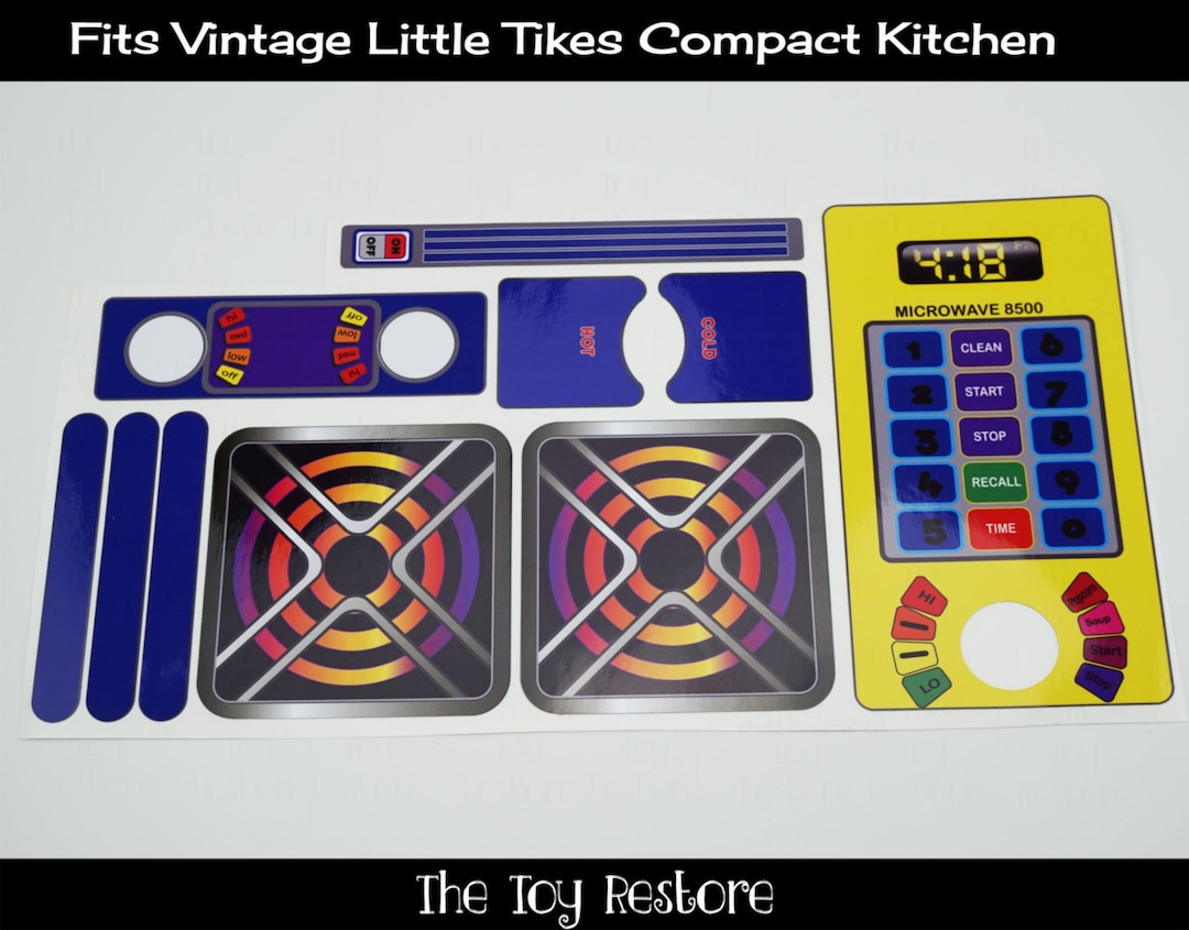 Toy Restore Replacement Stickers for Vtg Little Tikes Tykes Compact ...