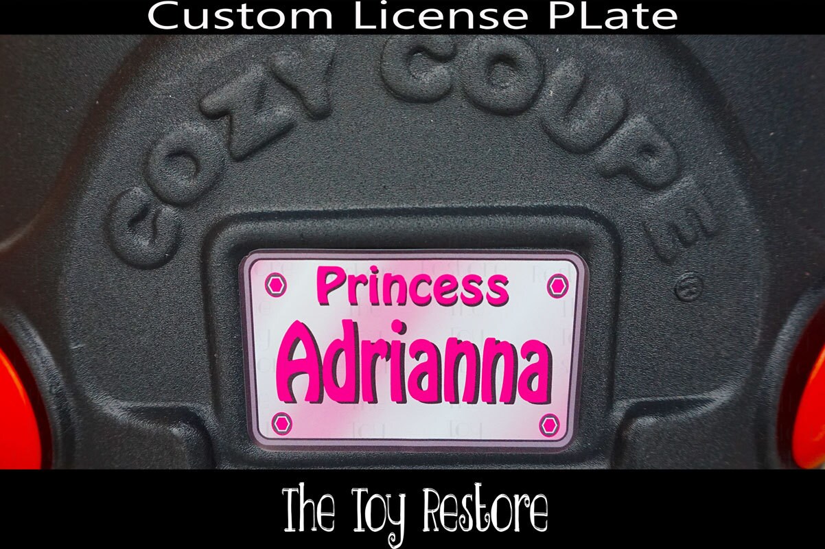 Pink Princess Custom License Plate : New Replacement Decals | Etsy