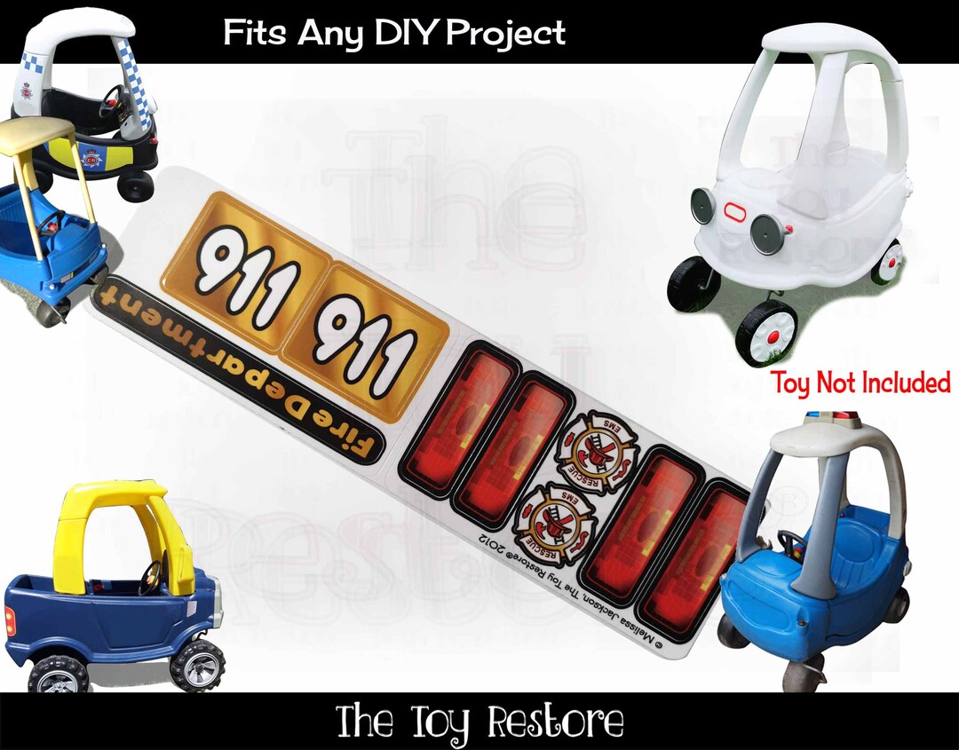 Fire Department Decals Replacement Stickers Fits Firetruck Engine DIY ...