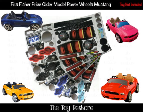 The Toy Restore Replacement Stickers Fits Fisher Price Power Wheels Ford Mustang Older Model Etsy Canada