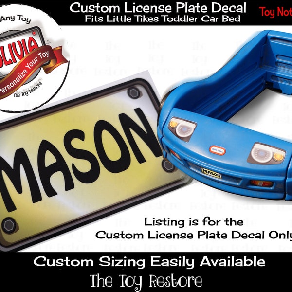 Toddler Car License Plate Sticker - Etsy