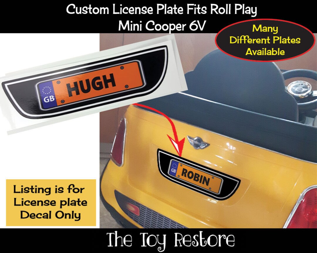 Custom Number License Vanity Plate Replacement Decals Stickers Fits ...