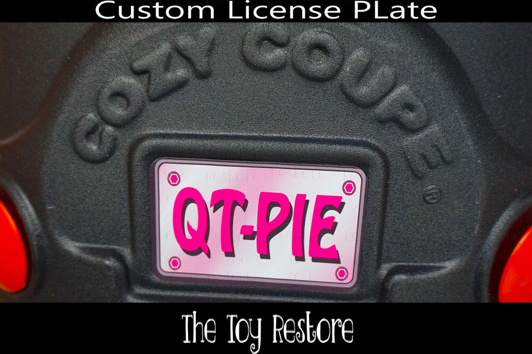 Pink License Plate Decals Replacement Stickers for Little Tikes Tykes ...