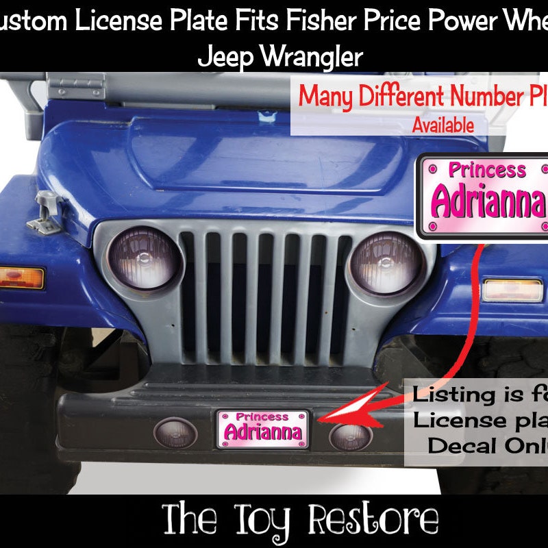 Power Wheels License Plate - Etsy