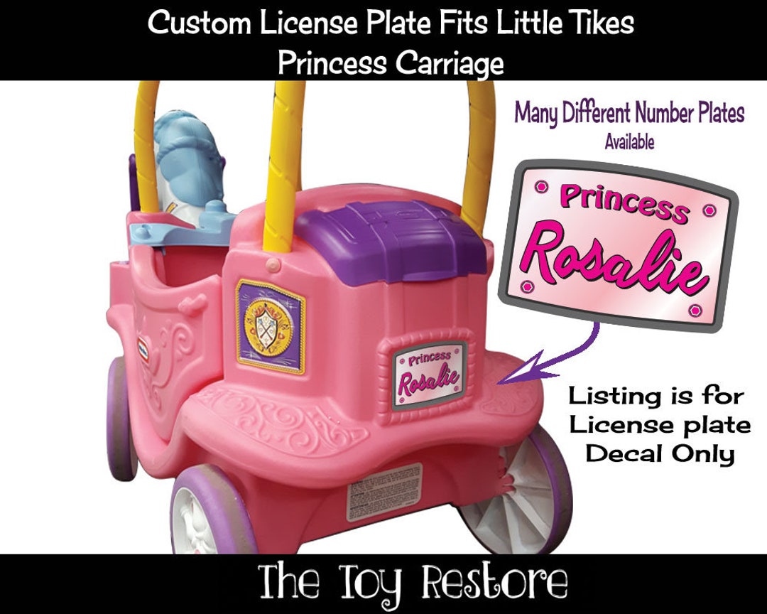 The Toy Restore Pink Custom License Plate Decals Replacement Stickers ...
