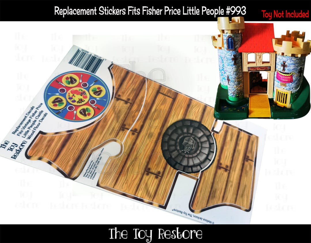 Toy Restore Replacement Stickers Fits Fisher Price Little People Castle ...