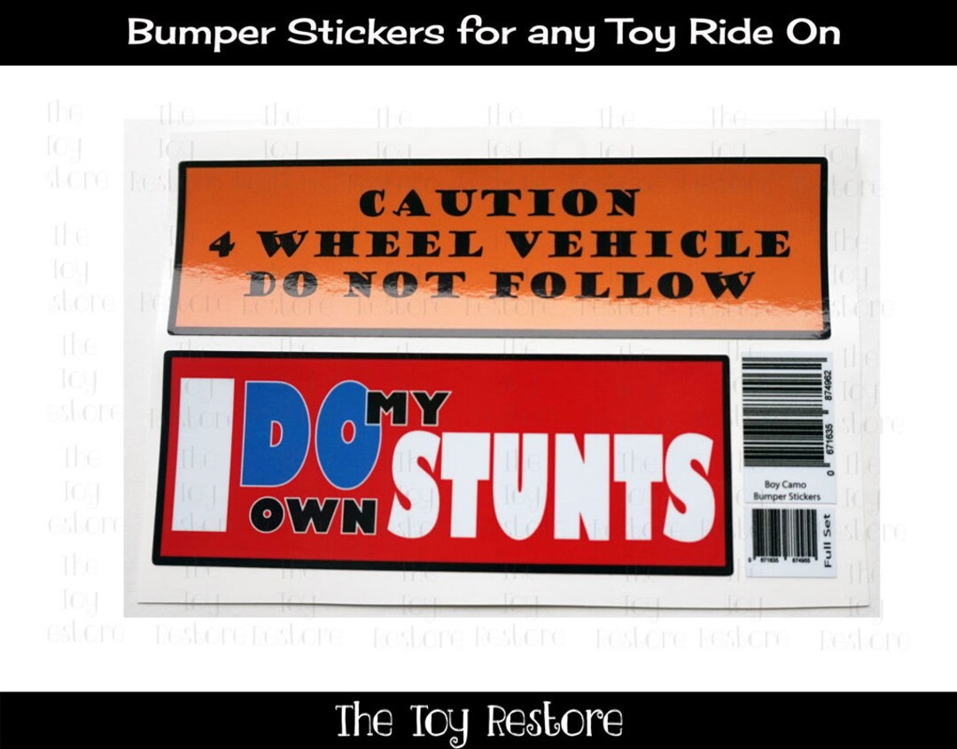 4x4 Kids Bumper Sticker Spare Decal Replacement Fits Step 2 Little ...