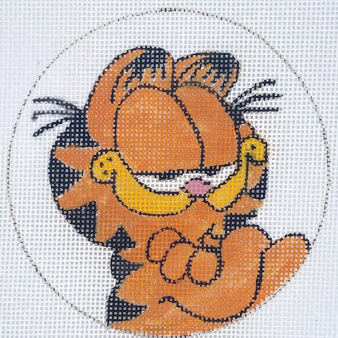 Garfield the Cat Hand Painted Needlepoint Ornament Canvas - Etsy