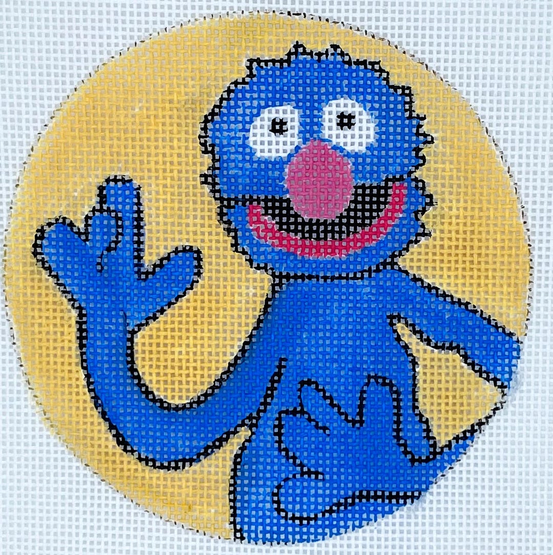 Grover From Sesame Street at Christmas Hand Painted Needlepoint ...