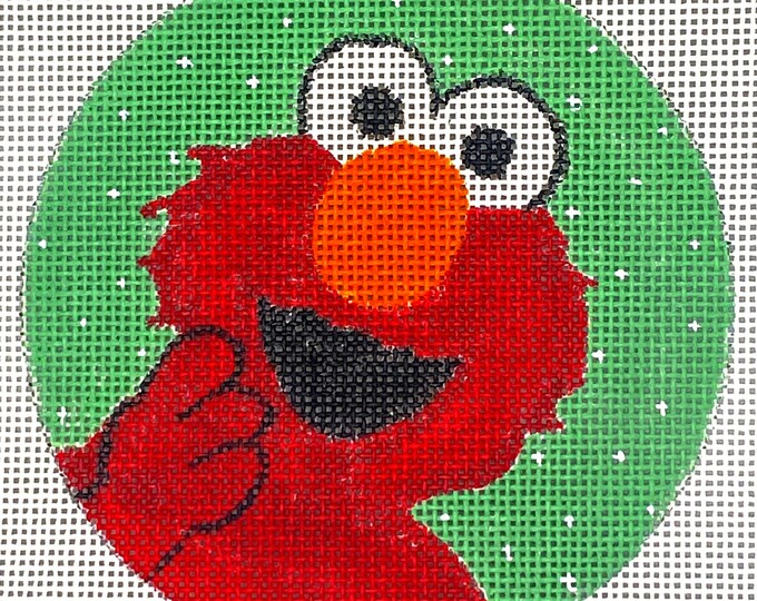 Elmo Sesame Street Hand Painted Needlepoint Ornament Canvas - Etsy