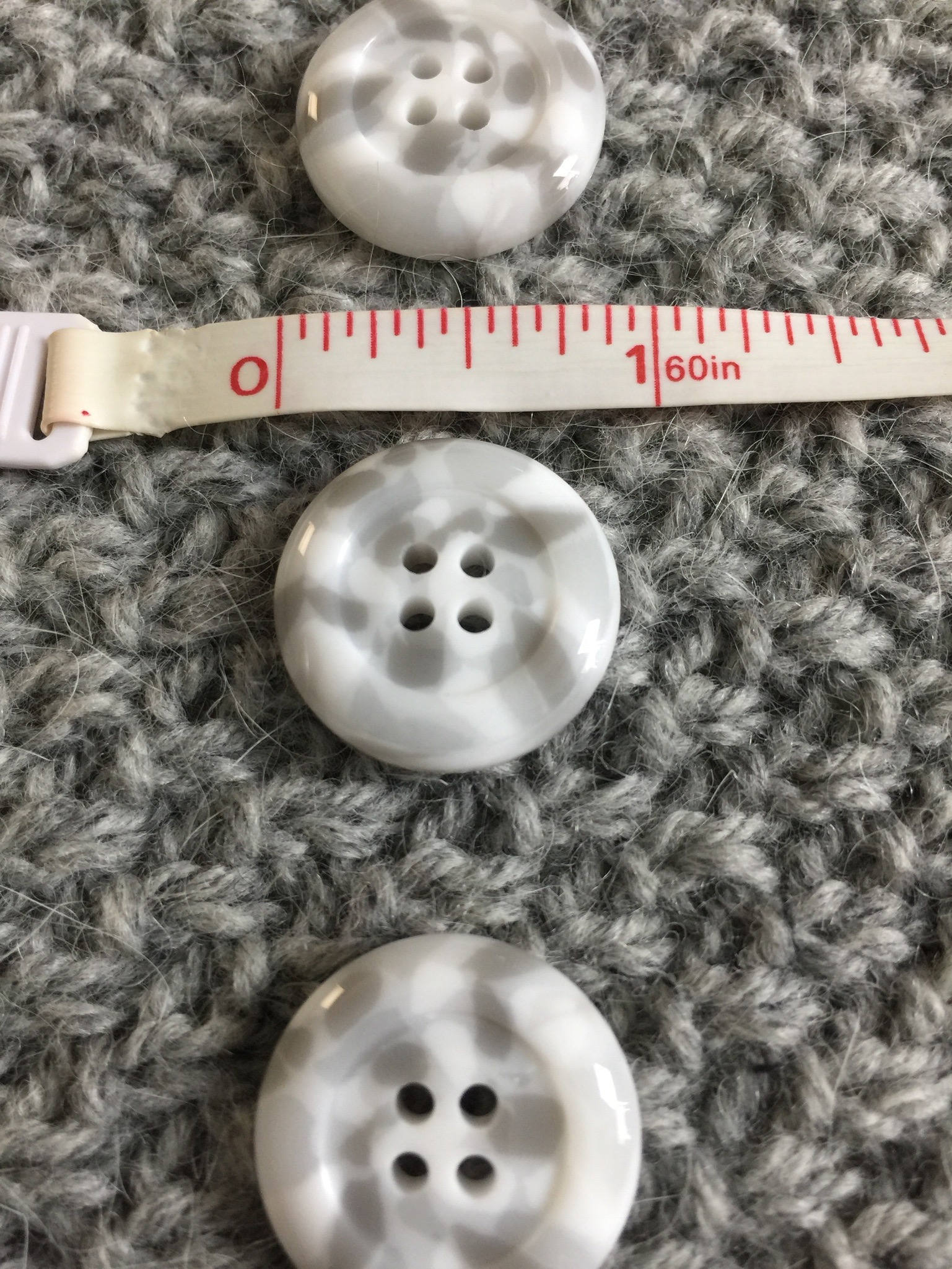 Set of 5 Gray 4-hole Buttons Buy 4 Sets Get 1 Set Free - Etsy