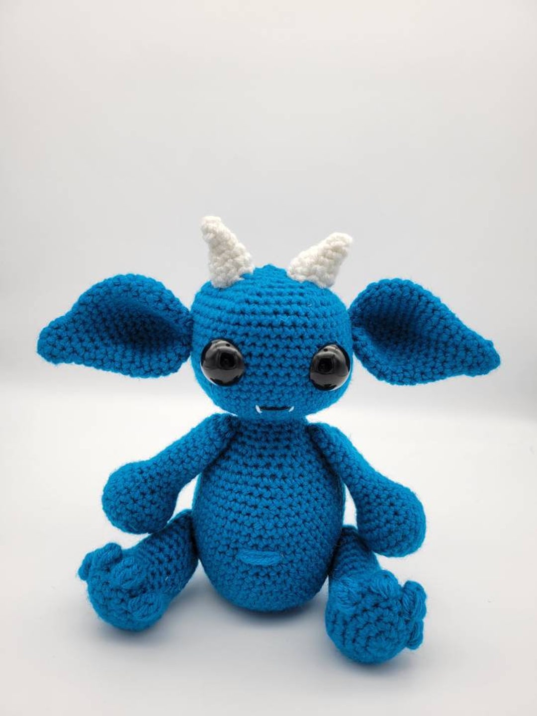 Goober Goblin Plush Stuffed Toy, Crochet Large Eyes Creature - Etsy