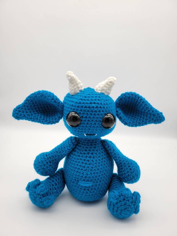 Goober Goblin Plush Stuffed Toy Crochet Large Eyes Creature - Etsy