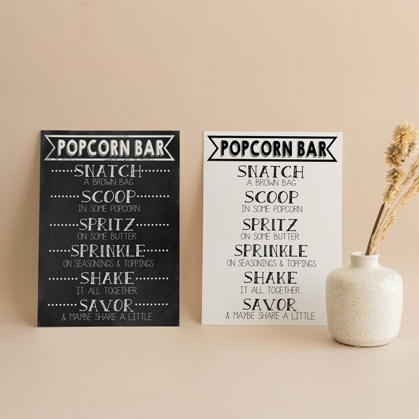 Caramel Popcorn Sign - Etsy