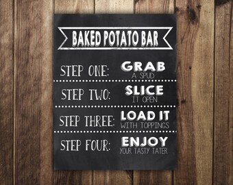 Potato bar sign | Etsy