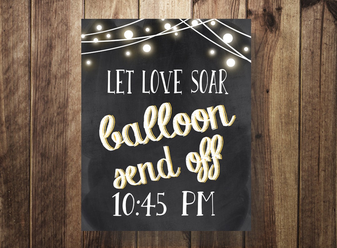 Balloon Send off Sign, Printable Farewell Sign, Wedding Send Off ...