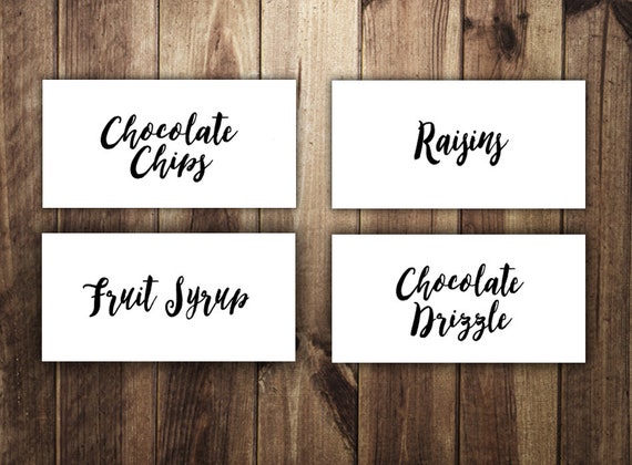 Waffle Bar 20 Printable Toppings Labels Pancakes Teacher - Etsy