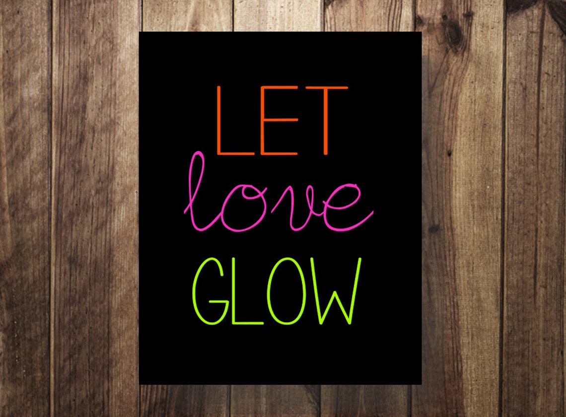 Let Love Glow Glow Stick Sign Glowstick Sign Wedding Glow - Etsy UK