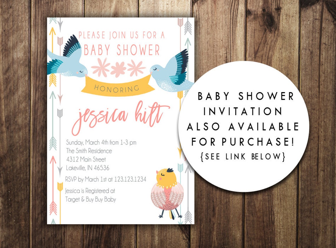 Birds and Arrows Baby Shower Game Pack | Spring | Dreamcatcher ...