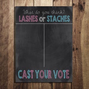 Lashes or Staches, Lashes or Stashes, Gender Reveal Party Decor ...