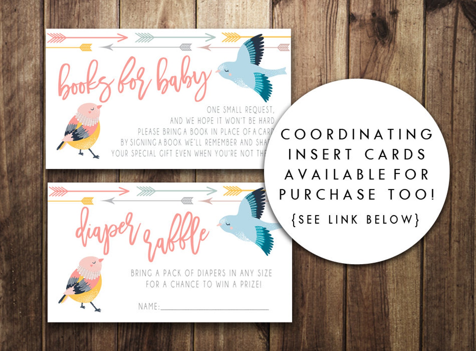 Birds and Arrows Baby Shower Game Pack | Spring | Dreamcatcher ...