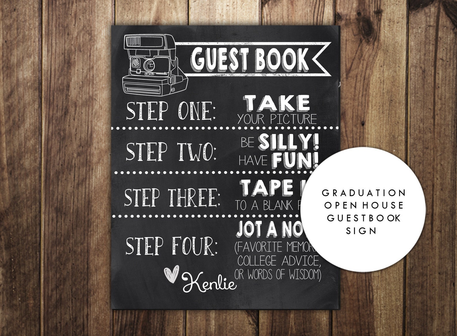 Graduation Party Guestbook Sign Guest Book Open House Photo - Etsy