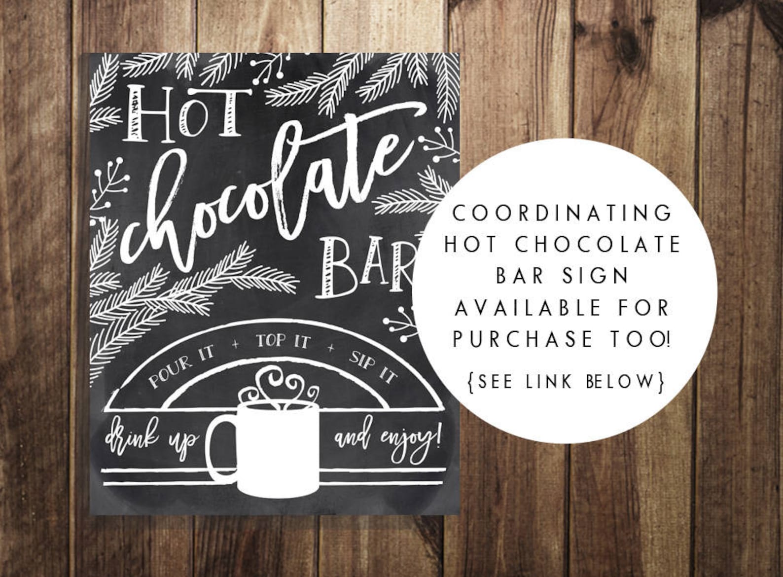Hot Chocolate Bar Sign Hot Cocoa Bar Winter Wedding | Etsy