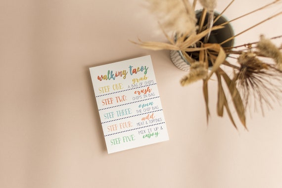 Taco Bar Sign Walking Tacos Sign Make Your Own Tacos | Etsy